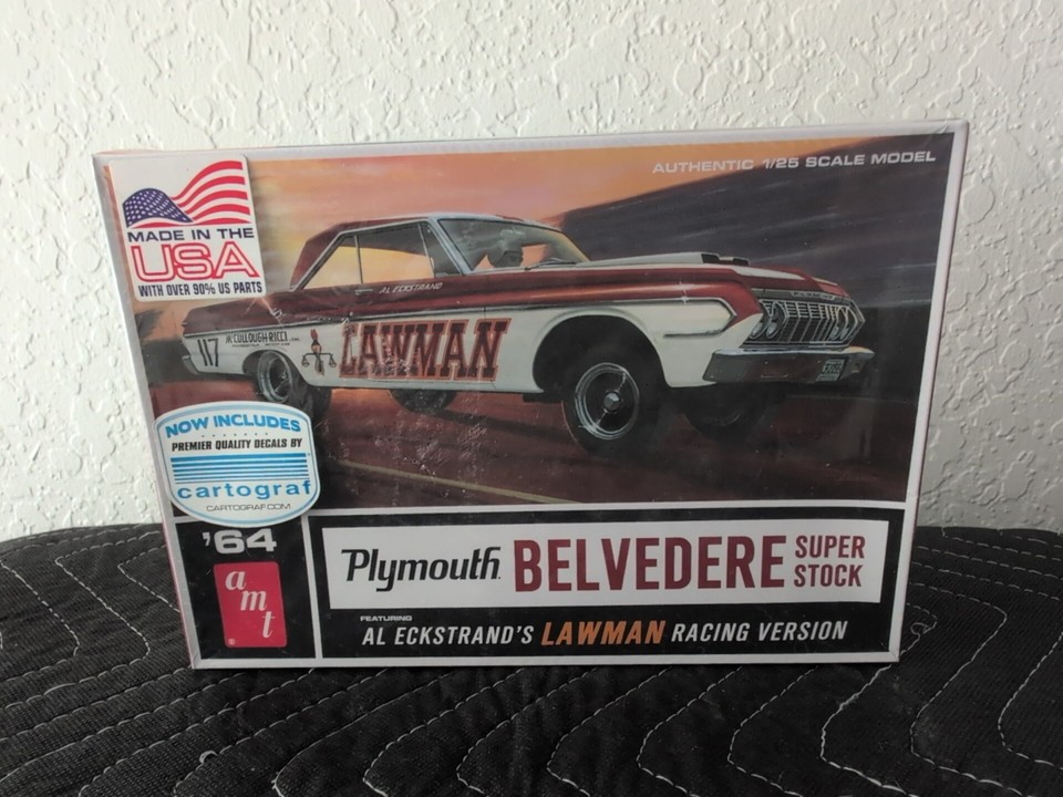 AMT '64 Plymouth Belvedere Super Stock Lawman Model Kit - New & Sealed ...