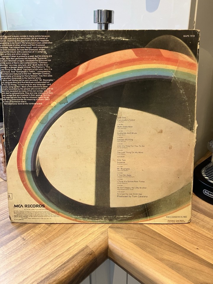 Neil Diamond Rainbow 12" Vinyl MCA 6014 - Old but in good condition ...