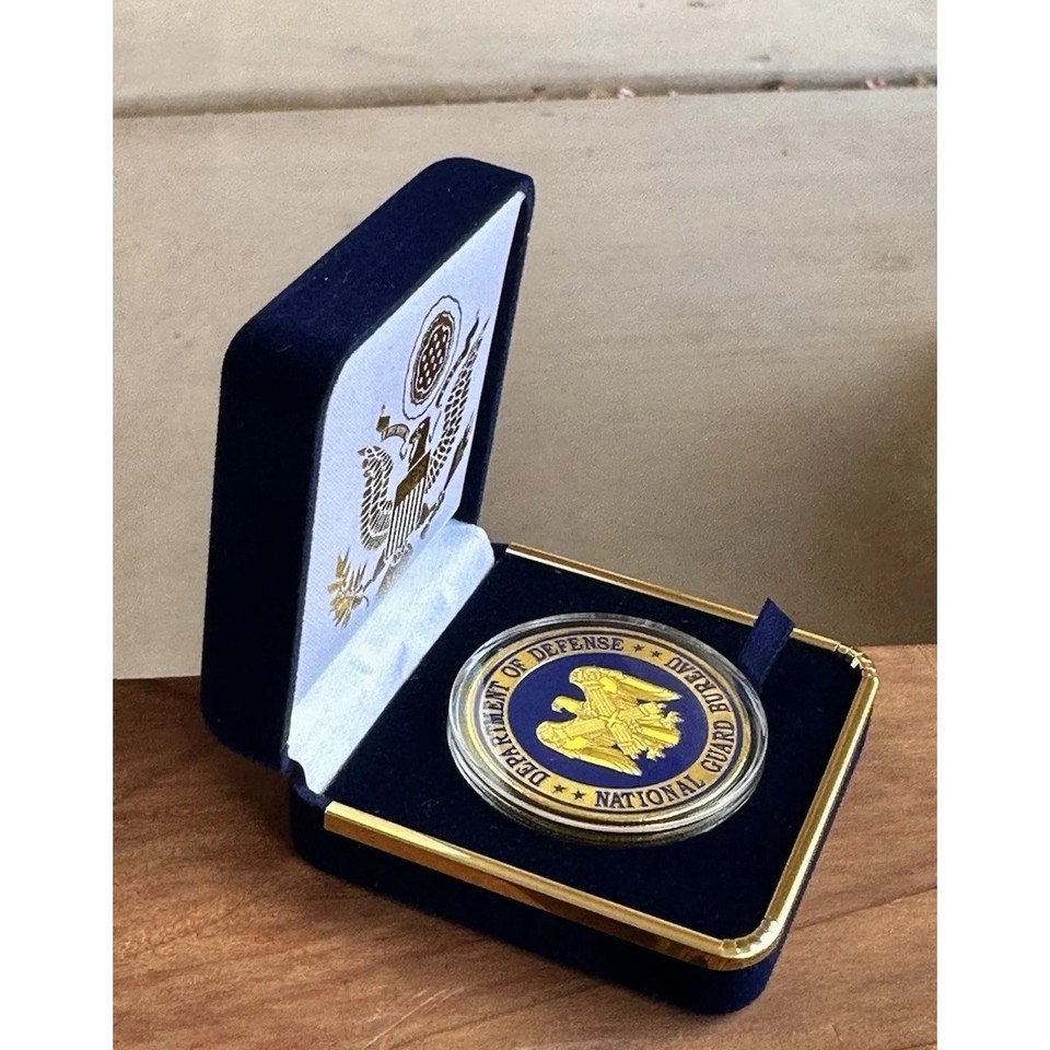 Department of Defense National Guard Bureau Challenge Coin with Blue ...