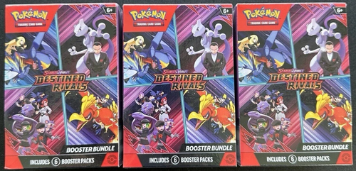 LOT of 3 Pokemon S&V TCG: Destined Rivals Booster Bundle Boxes NEW ...
