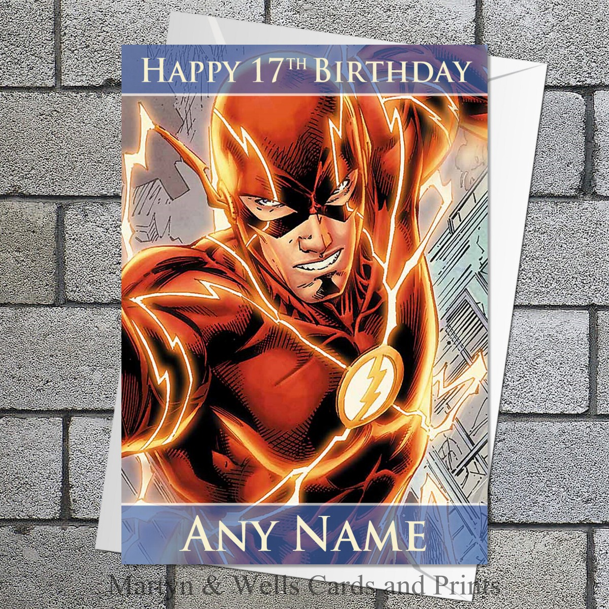 Happy Birthday Invitation Template Flash Flash Birthday Card Etsy