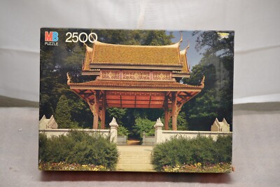 VINTAGE 1986 MB #4870-20 2500 PC JIGSAW PUZZLE SIAMESE TEMPLE GERMANY ...