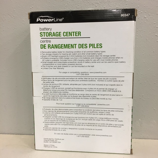 PowerLine 90347 Battery Storage Center 10 AAA 9 V Black for sale online ...