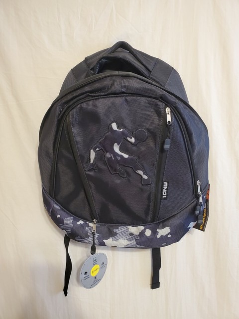 AND1 Black Basketball Backpack Supports up to 50lbs Laptop Sleeve 4 ...