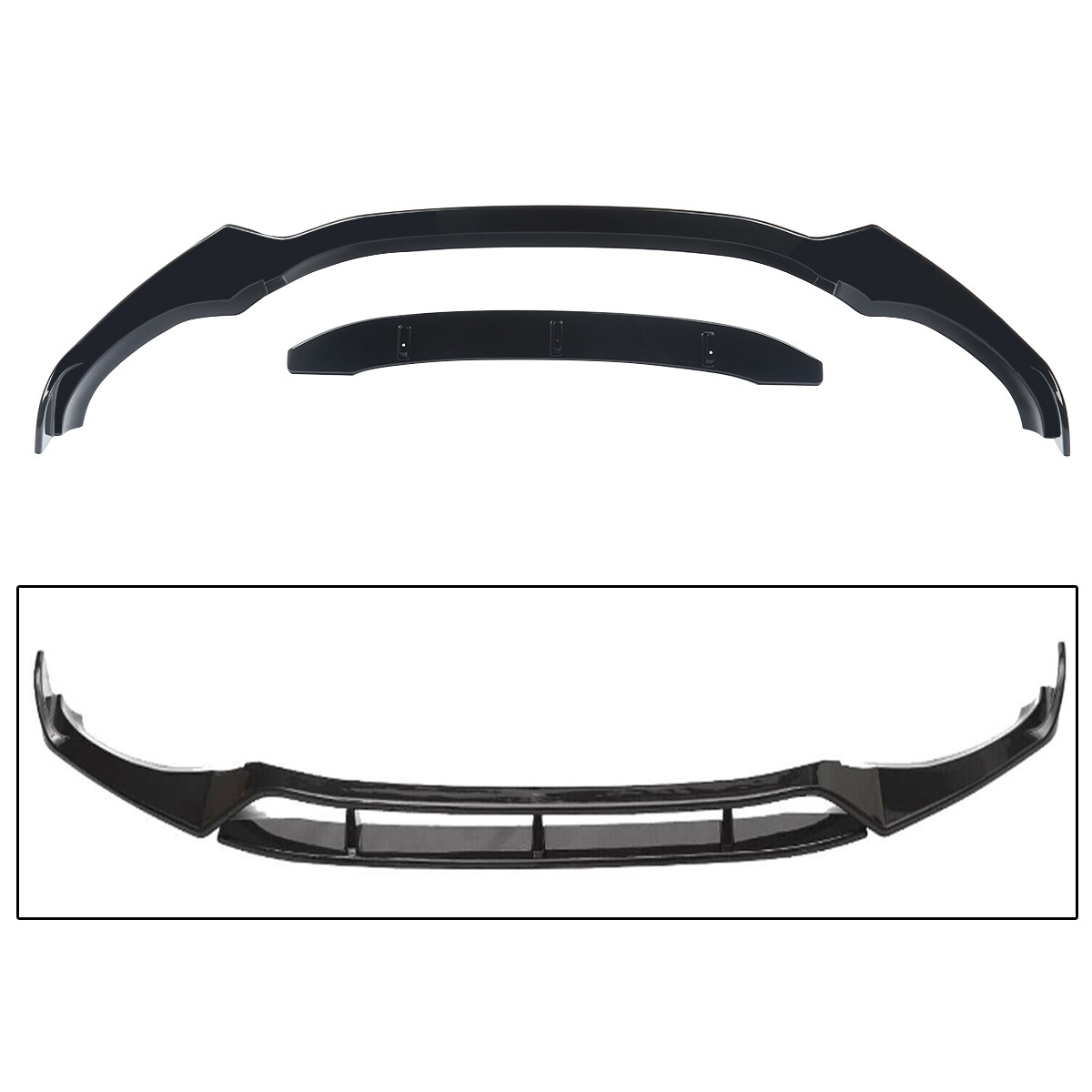 Front Bumper Lip Body Kit For BMW X3 G01 X4 G02 M Sport 2018-20 Gloss ...