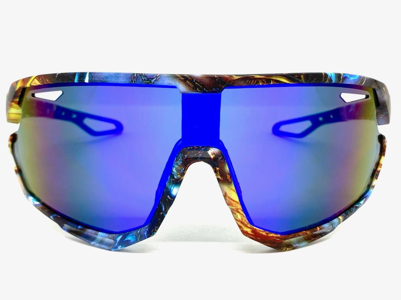 Oversized RETRO SPORTY WRAP Shield Cycling SUN GLASSES Large Big ...