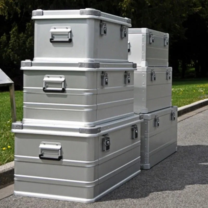 Outdoor Camping Storage Box Aluminium Alloy 80L Large Travel Storage ...