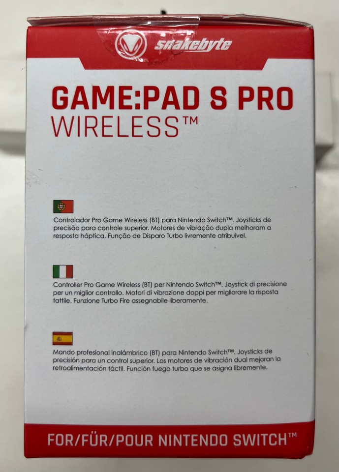 Snakebyte NINTENDO SWITCH Game:Pad S Pro Wireless Controller | eBay