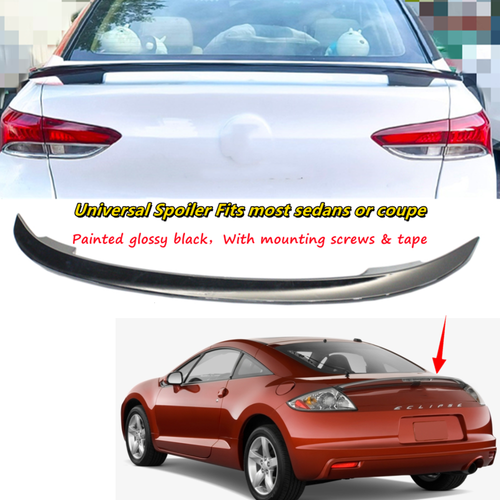 Fit For 06-12 Mitsubishi Eclipse Black Rear Trunk Racing Spoiler Wing ...