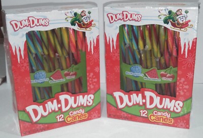 Dum Dums Christmas Holiday Candy Canes Blue Raspberry Cherry Watermelon ...