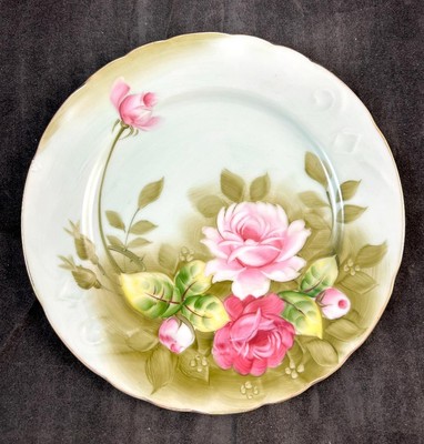 Lefton Heritage Green Luncheon Plate Embossed Design Piece Number 3069 ...