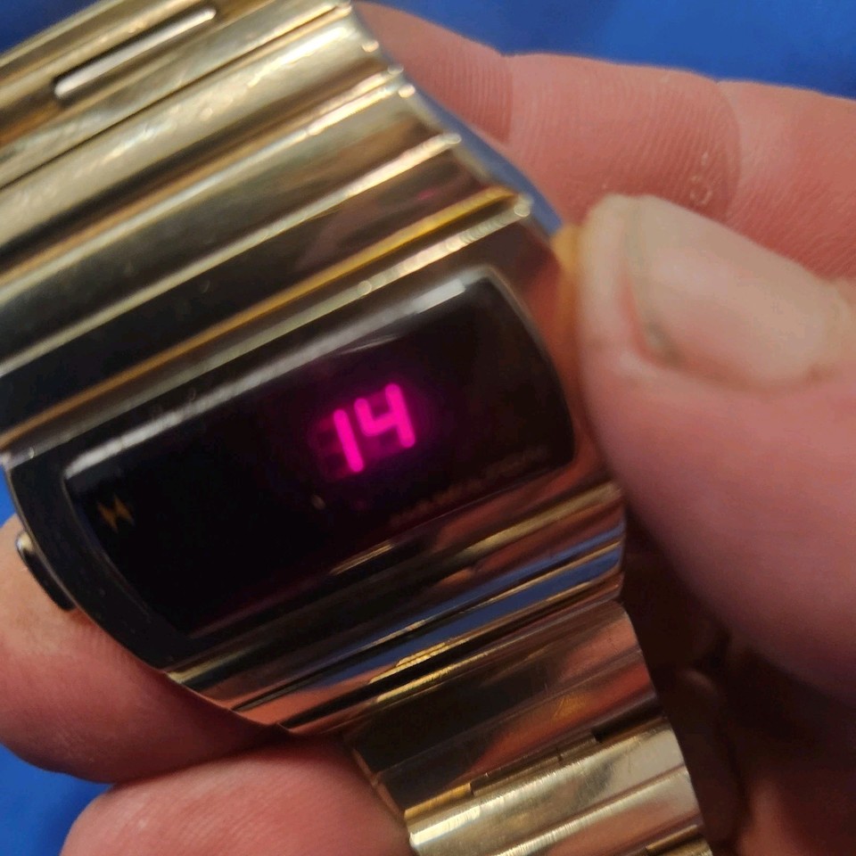 1974? Hamilton QED 10K gold watch Pulsar 955 Kojak Works READ Omega QTC ...