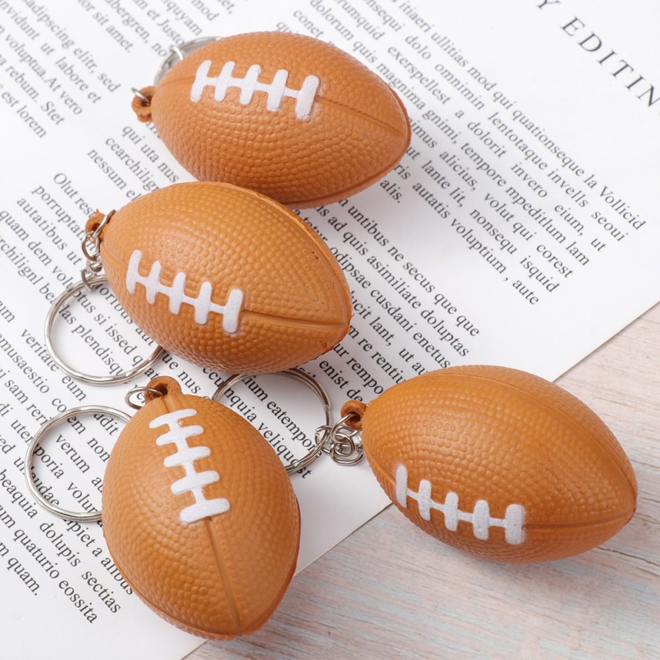 15Pcs PU Rugby Keychains Delicate Personality Key Rings Handbag | eBay UK