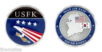 OSAN AIR BASE SOUTH KOREA AIR FORCE USFK MILITARY 1.75" CHALLENGE COIN ...