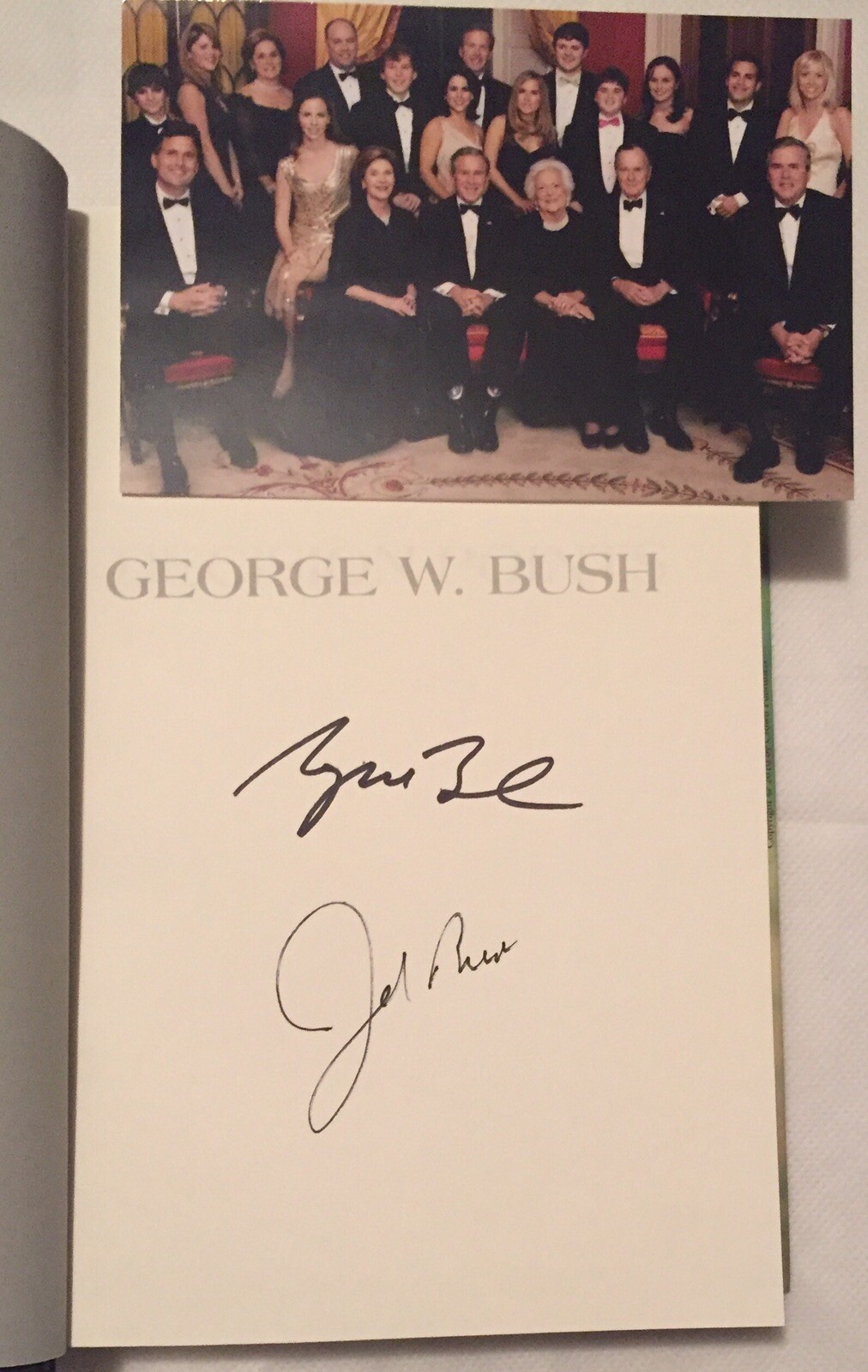 George W. Bush + Jeb Bush USA signed signiert autograph Signatur ...