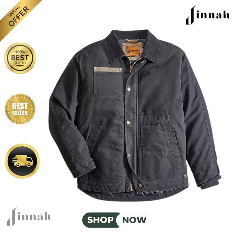 jinnah Concealed Carry Jacket for Men - Heavy Duty Canvas - Conceal ...