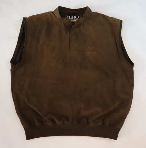 Zero Restrictions Golf Vest Mens Large Windbreaker Microsuede Dark ...