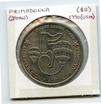 5.00 Token from the Primadonna Casino Jean Nevada USM 1990 | eBay