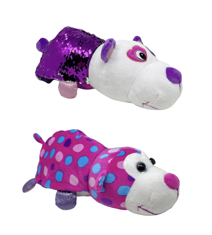 FlipaZoo 12” GuGu Panda Mabli Monkey Pink Purple Plush Stuffed Animal ...