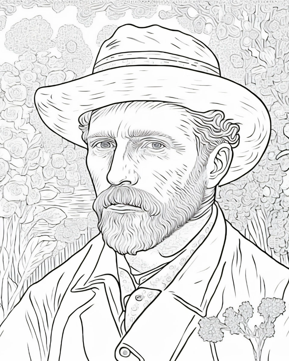 Van Gogh Coloring Page