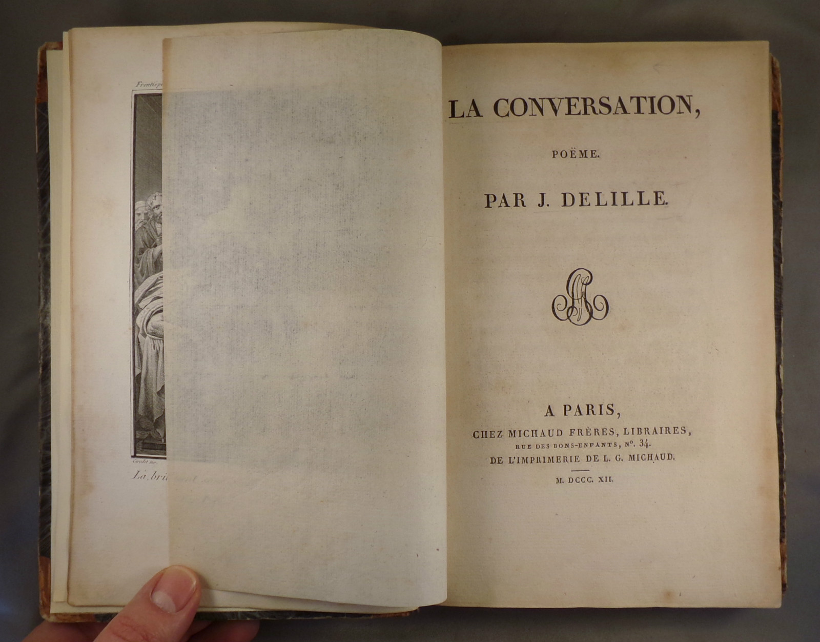 J. DELILLE / LA CONVERSATION, POEME / 1812 MICHAUD (GRAVURES) EO | eBay