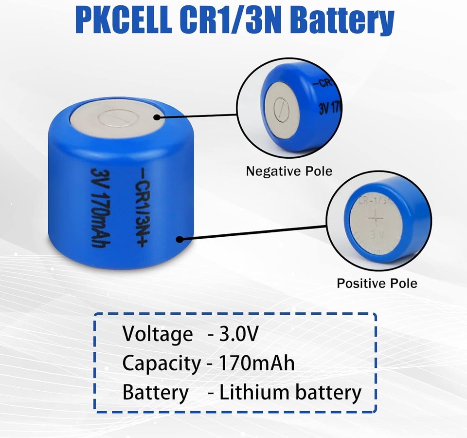 CR123A / CR2 / CR1/3N 3V Non-Rechargeable Lithium Batteries for Camera ...