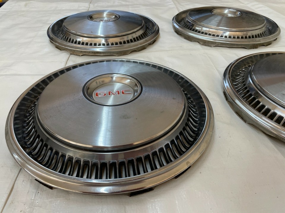 Square Body GMC Hub Caps Pickup Truck Wheel Covers Suburban Center Rim ...