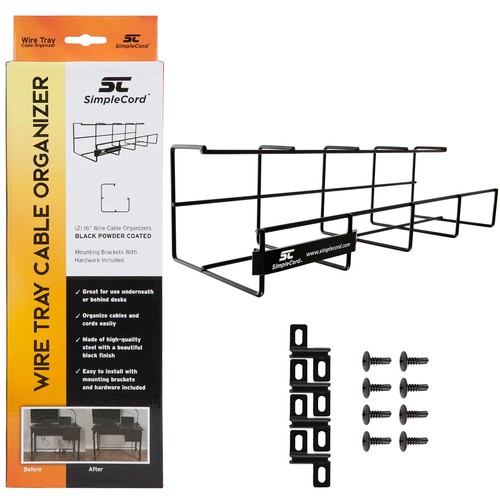 Simple Cord Wire Tray Desk Cable Organizer 32" Open Slot Raceway To ...