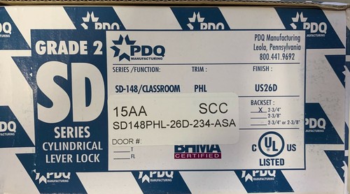 PDQ SD 148 PHL 626 Classroom Lockset | eBay