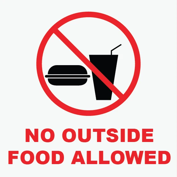 Printable No Outside Food Or Drink Sign, 49% OFF