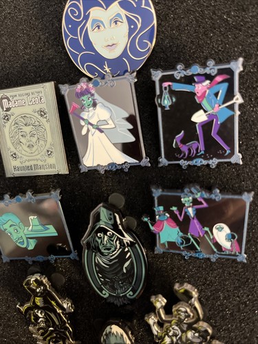 DISNEY PIN LOT AUTHENTIC KEEP OR TRADE HAUNTED MANSION LEOTA GHOSTS AXE ...