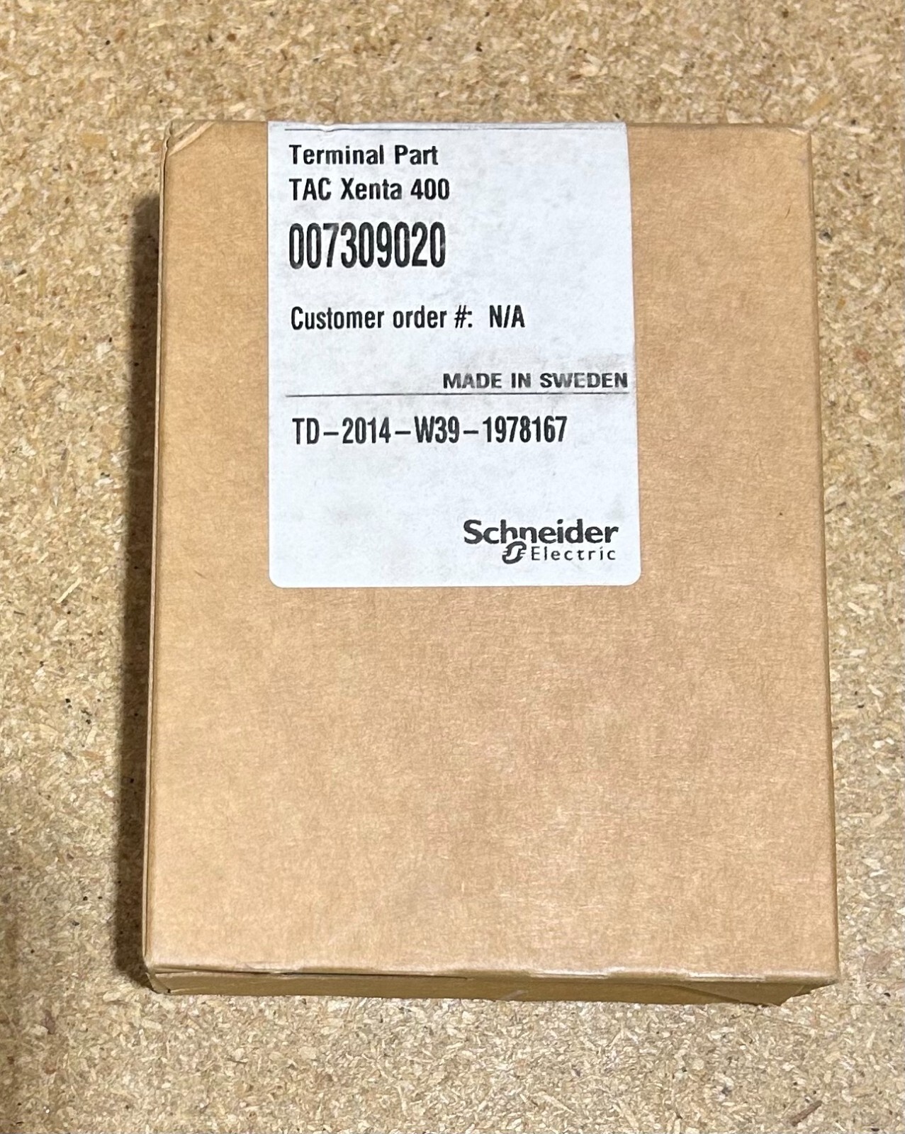 SCHNEIDER ELECTRIC Terminal Part TAC XENTA 400 007309020 TD-2014-W39 ...