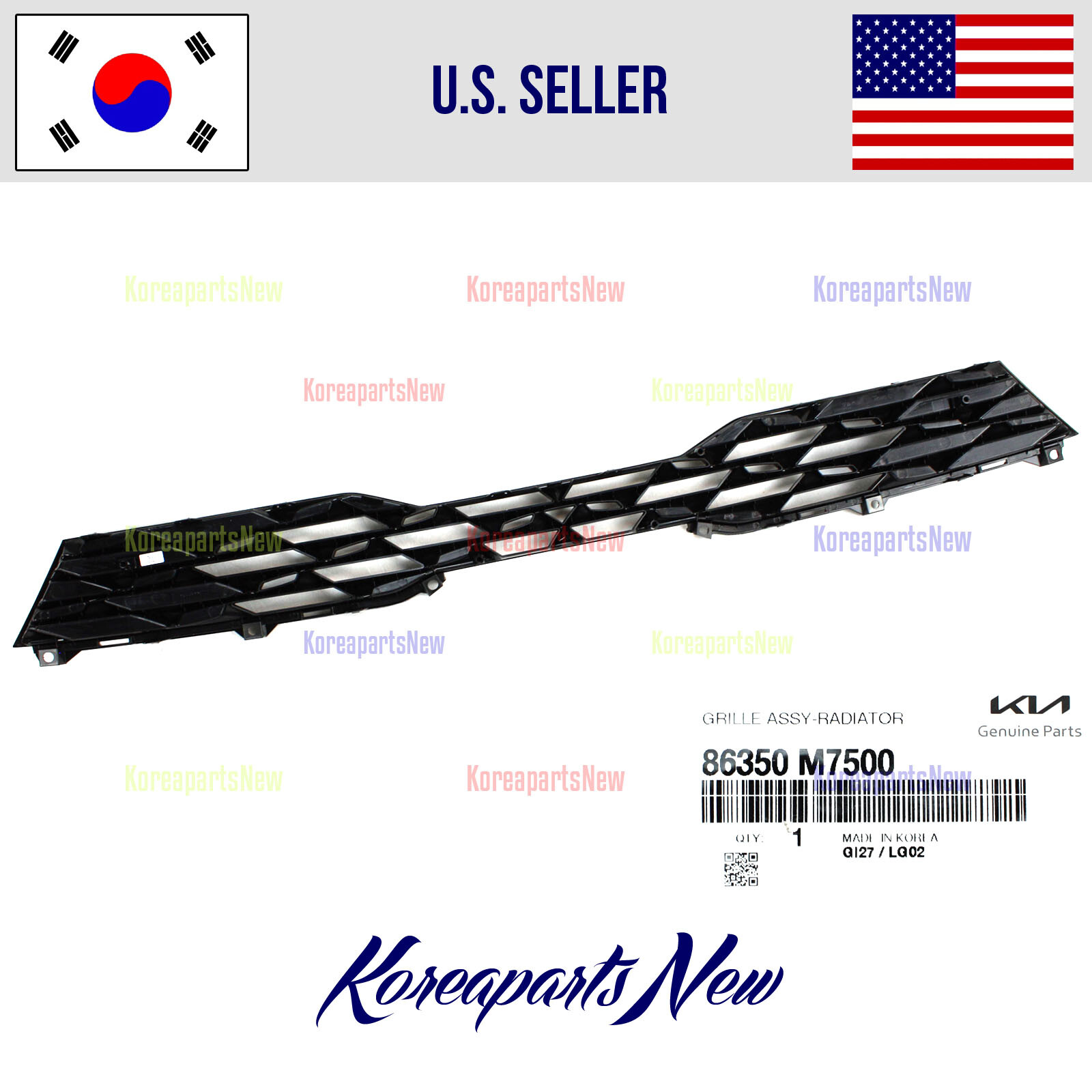 FRONT Bumper Upper GRILLE Black ⭐GENUINE⭐ 86350M7500 fits Kia Forte ...