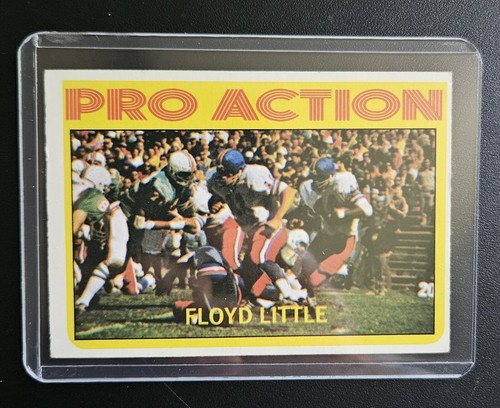 1972 Topps Football Card Floyd Little Pro Action #339 High Number NM ...