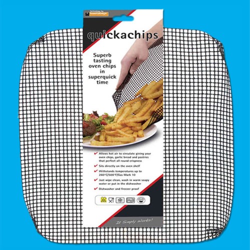 Quickachips Non Stick Chip Mesh Basket Tray Quick Oven Chips Fries ...