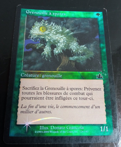 Grenouille à spores / Spore Frog FOIL FRENCH Damaged Prophecy magic mtg ...