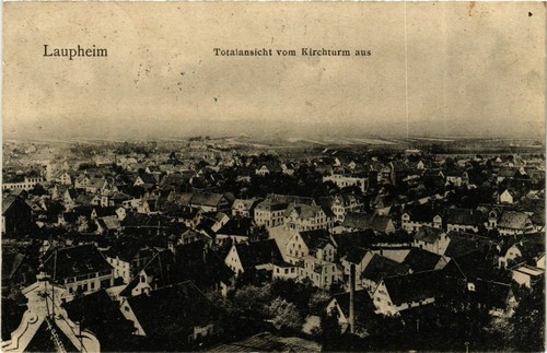 CPA AK Laupheim - Totalansicht vom Kirchturm aus GERMANY (913519) | eBay.de