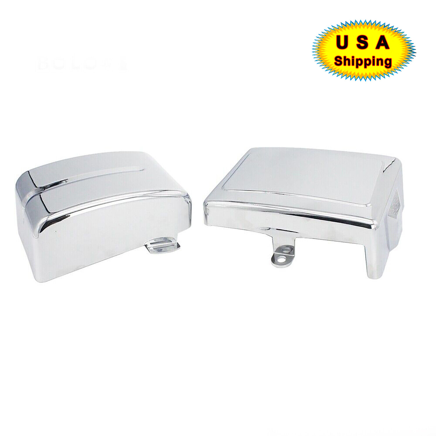 Chrome Battery Box Side Cover Left Right For Harley Dyna Super Wide ...