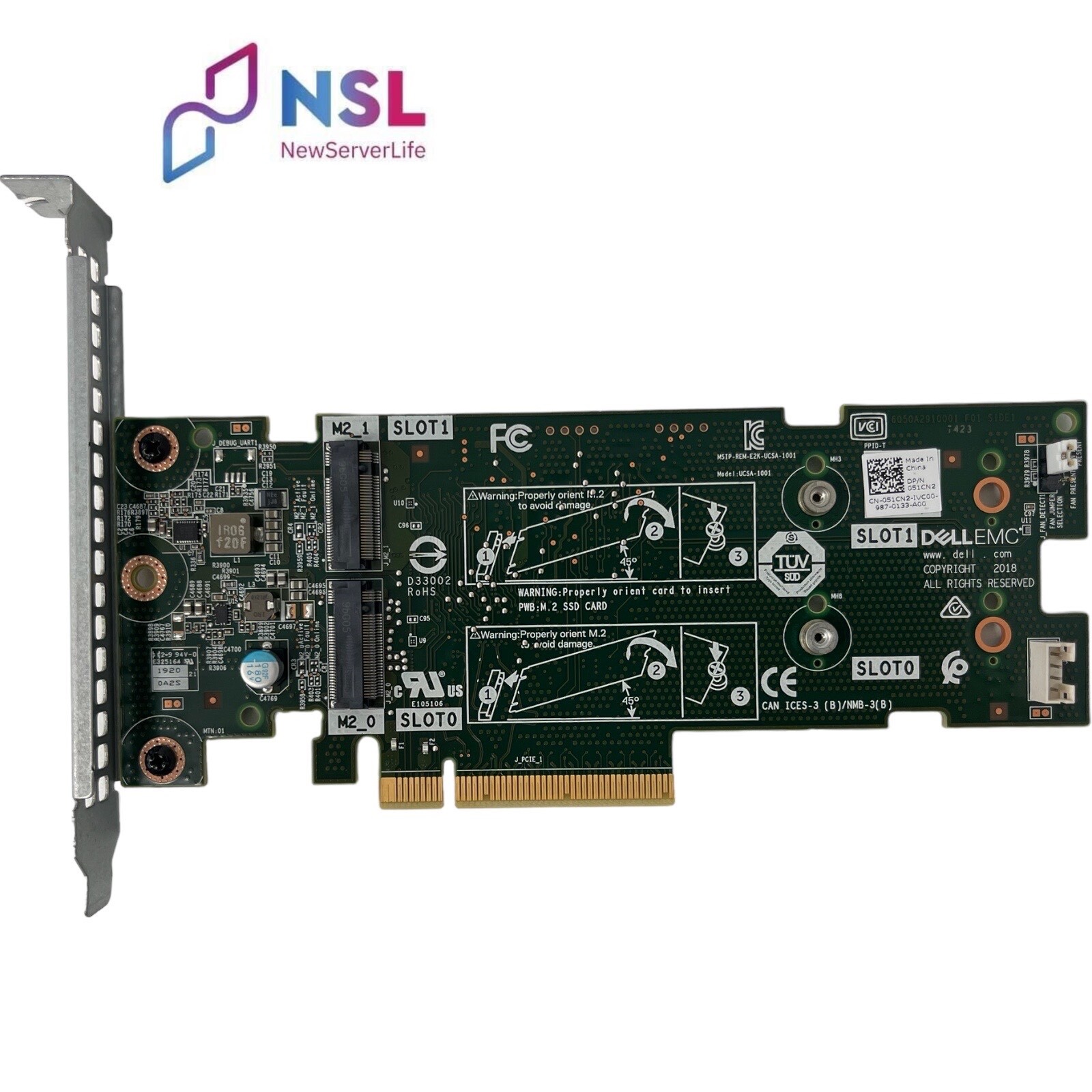 DELL BOSS-S1 2x M.2 SSD PCIe Storage Adapter Card 05T20H 051CN2 High ...