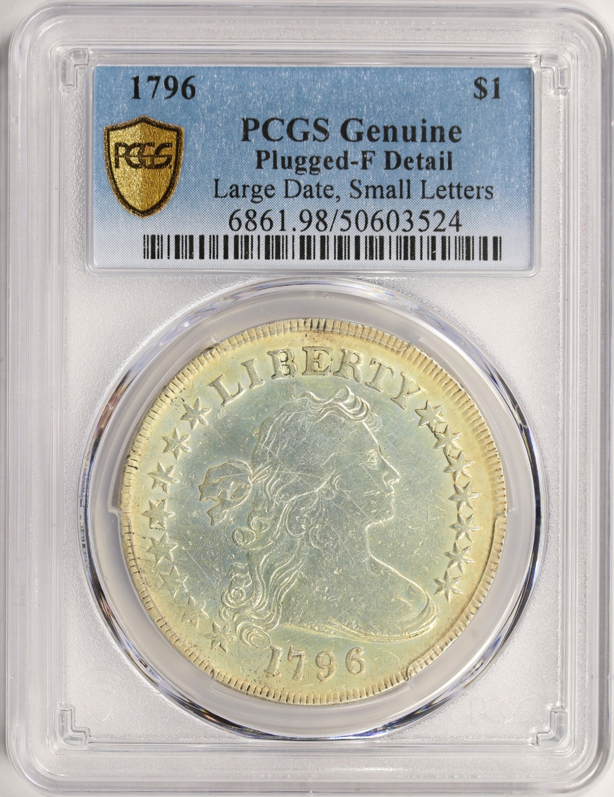 1796 $1 Draped Bust Dollar Large Date Small Letters PCGS Fine Details ...