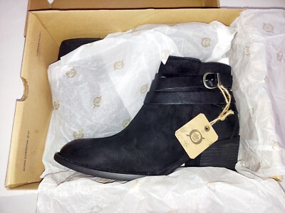 Born Payton Zip Ankle Boots - Black | eBay