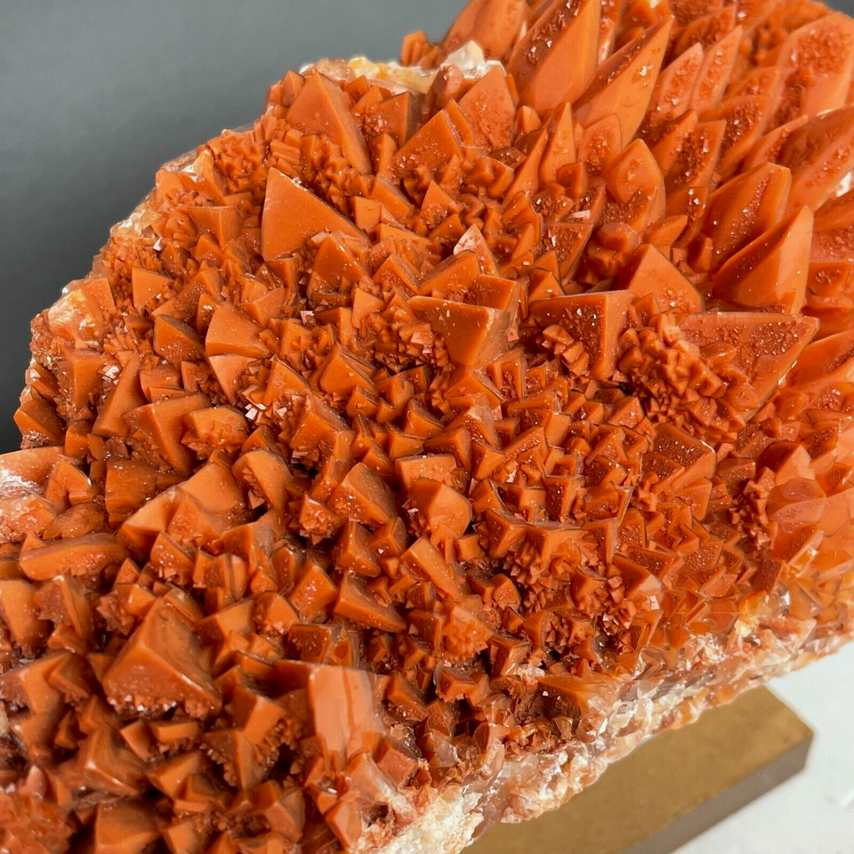 Rare Natural beautiful crystal dogtooth red calcite mineral specimen ...