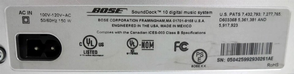 Bose SoundDock 10 Digital Music System - Silver - Free Shipping. | eBay
