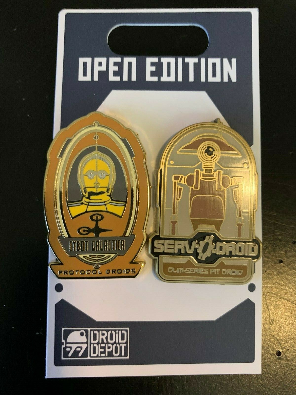 Disney Pin Galaxy's Edge Star Wars Droid Depot Pins Set of 2 C-3PO Serv ...