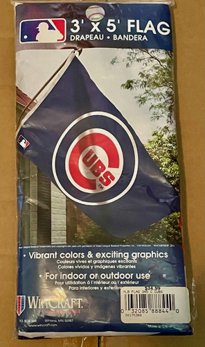 CHIGAGO CUBS MLB 3x5 SINGLE SIDED DELUXE TEAM LOGO FLAG BY WINCRAFT NEW ...