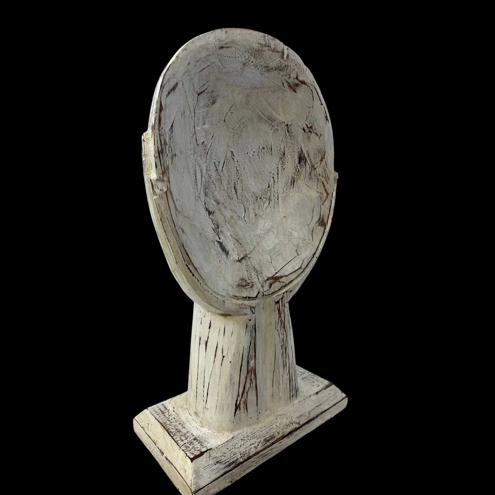 Balinese White Buddha Thinking Mask Wall Art hand carved wood Bali ...