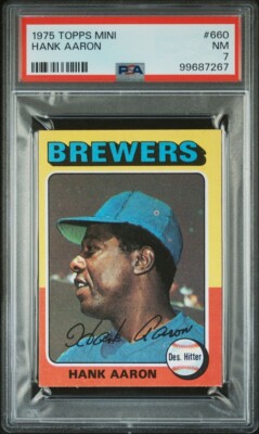 1975 Topps Mini - Hank Aaron - PSA 7 | eBay