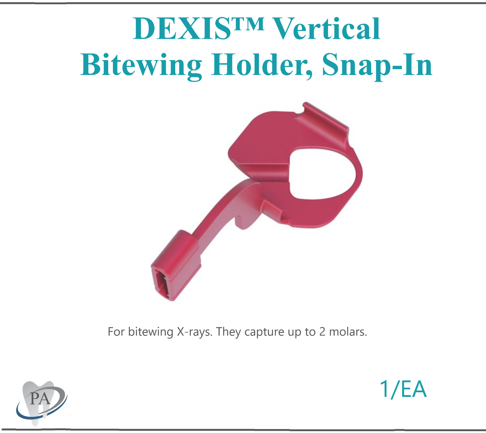 Dental X-Ray DEXIS Titanium & Platinum Sensor Holder Vertical Bitewing ...