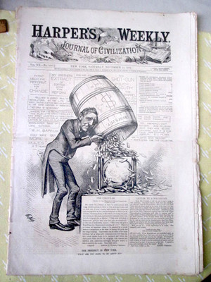 ORIGINAL HARPER'S WEEKLY NEWSPAPER,NEW YORK.,Saturday, November 11 ...