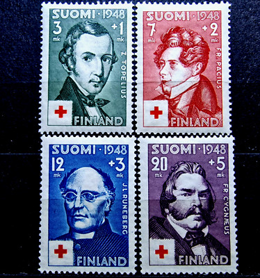 Finland 1948 - Red Cross - MNH - 4 Stamps Full Set | eBay